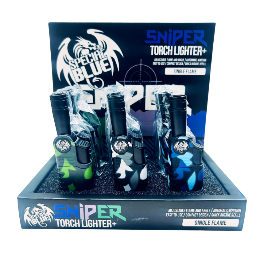 Special Blue Sniper Torch Lighter – 9ct - Smoke and Vape Distributor